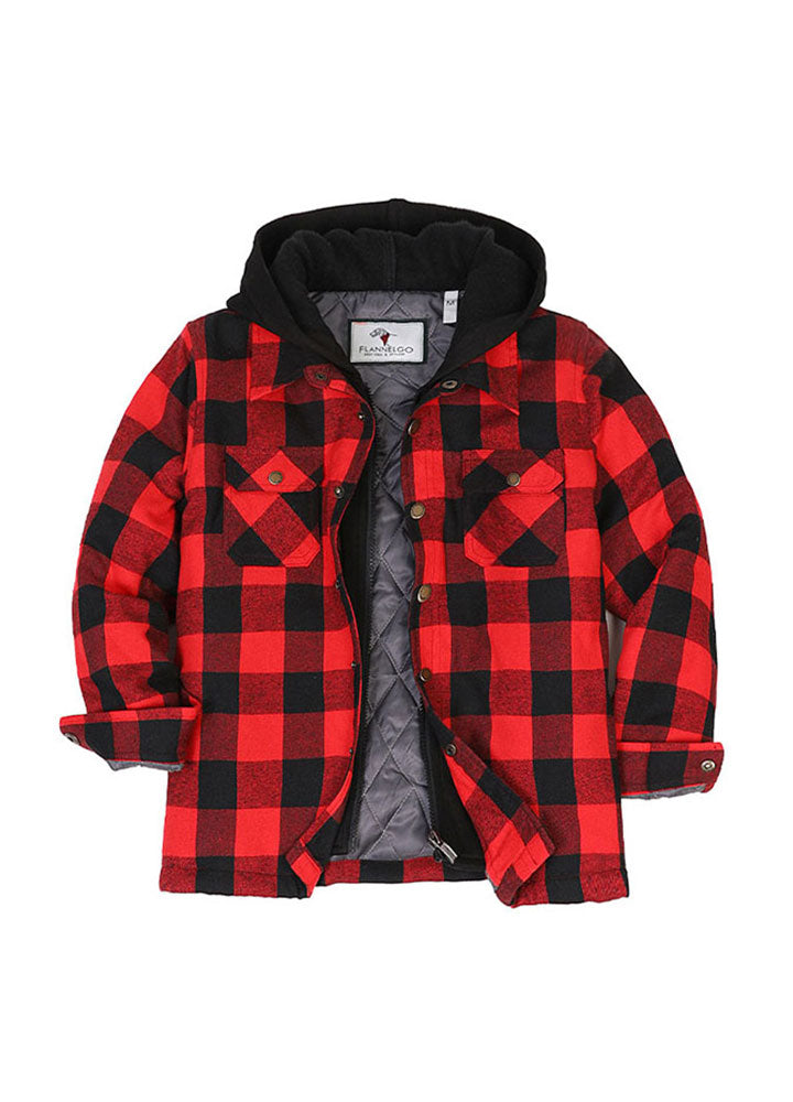 Kid's Full Zip Quilted Lined Flannel Jacket, Gender-neutral – FlannelGo