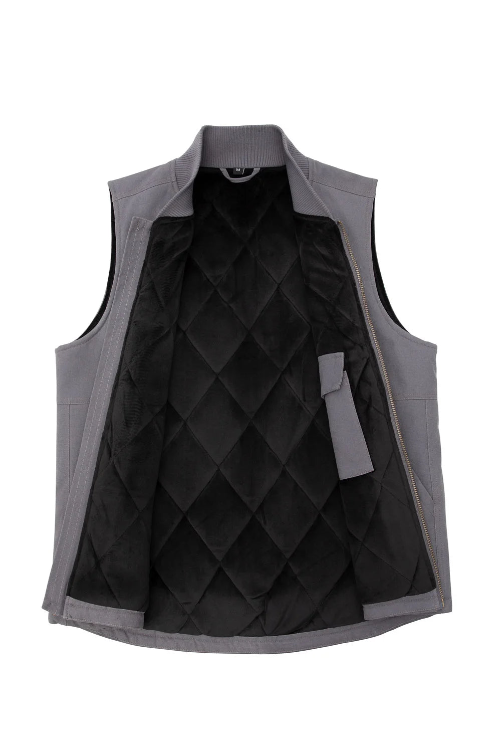 Men's Arctic Quilted Lined Washed Rugged Duck Canvas Work Vest,Zip Up ...