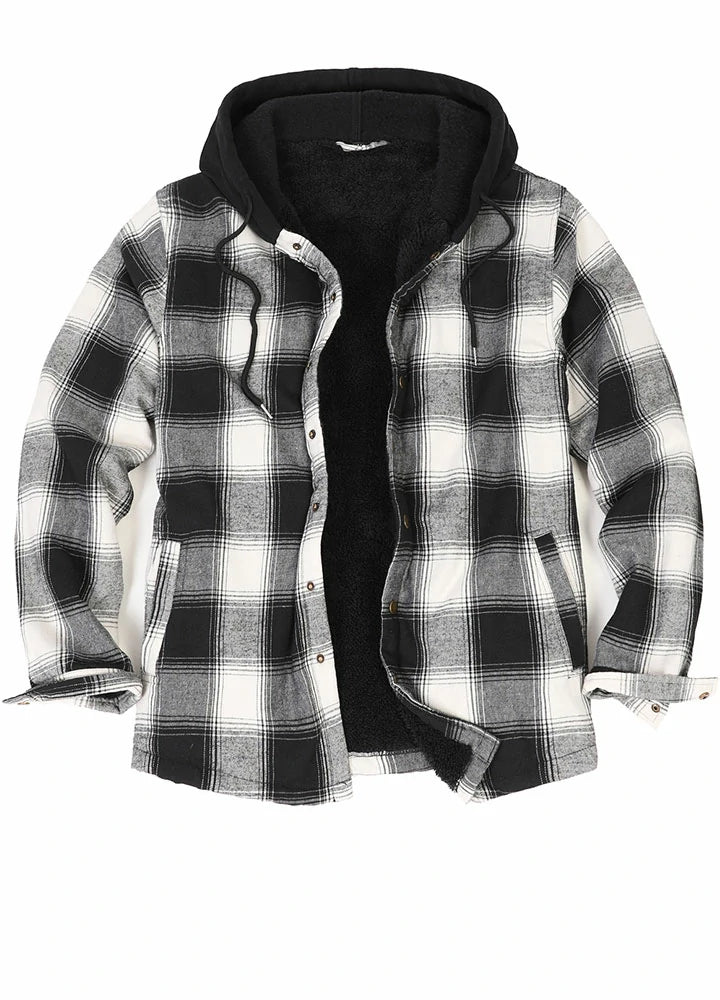 Matching Family Outfits - Men's Black White Flannel Shirt Jacket ...