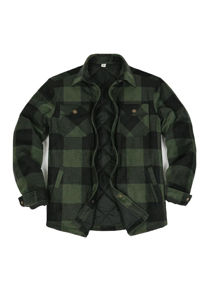 Kids Warm Quilted Lined Snap Button Shirt Jacket – FlannelGo