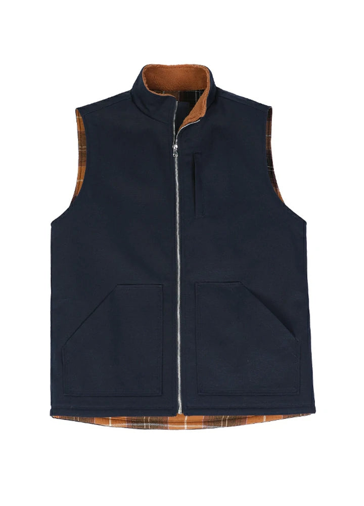 Men's Sherpa Lined Canvas Work Vest – FlannelGo